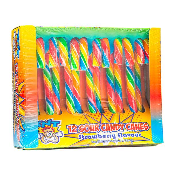 TNT Sour Rainbow Candy Canes 12pk (144g) – Tom's Confectionery Warehouse