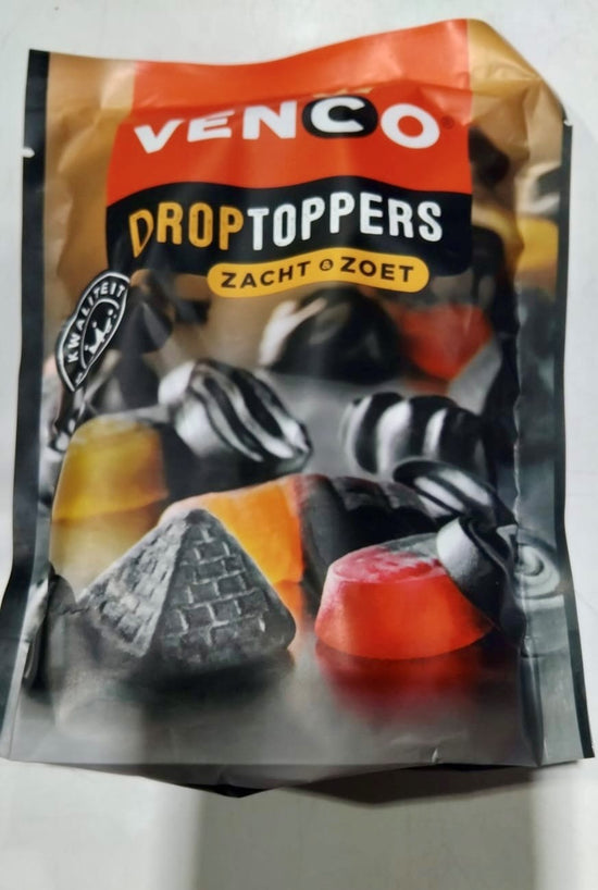 Dutch Venco Droptoppers Zoet en Zacht 215gr – Tom's Confectionery Warehouse