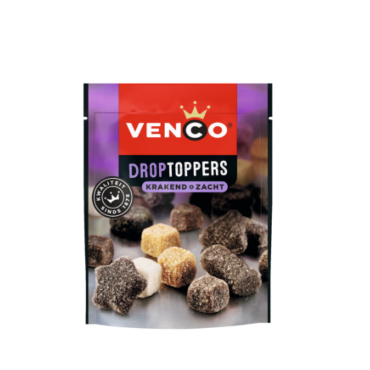 Venco - Droptoppers Krakend & Zacht (Crunchy & Soft Licorice) 205g ...