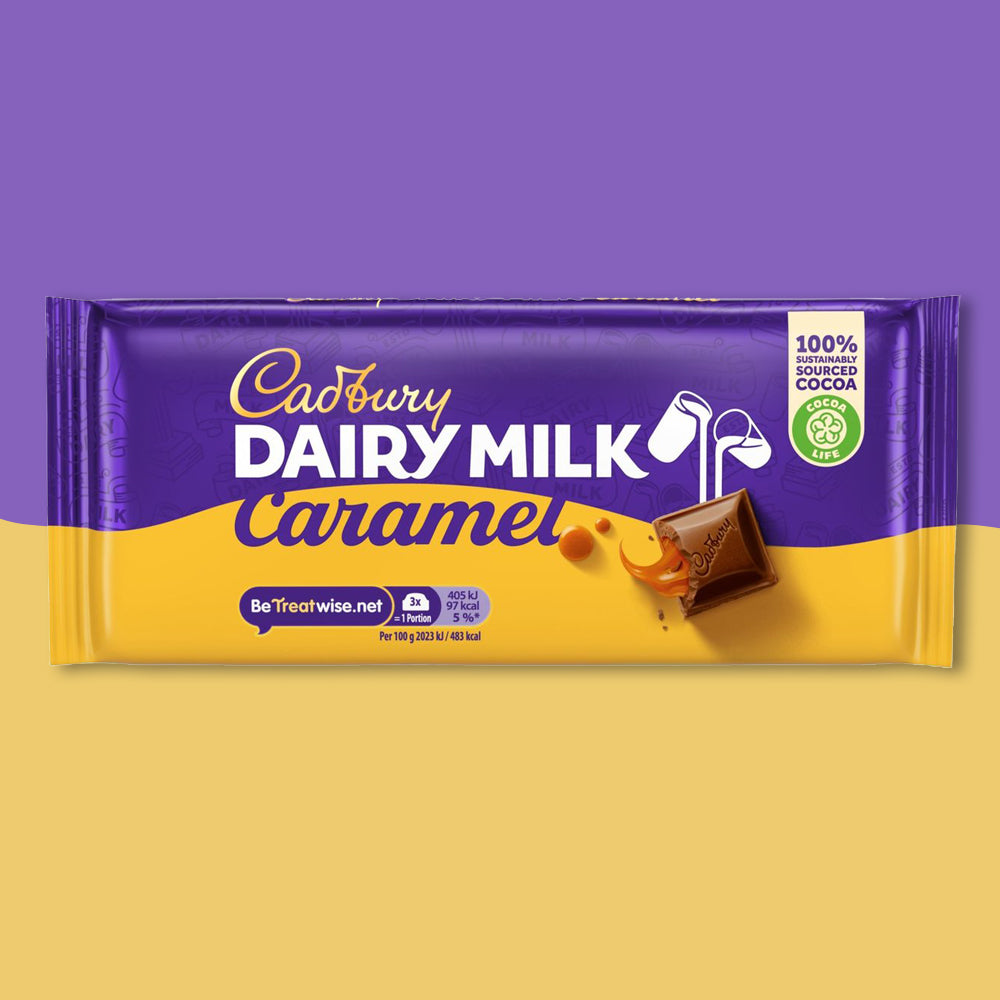 Cadbury Dairy Milk Caramel Block PMP 120g – Tom's Confectionery Warehouse