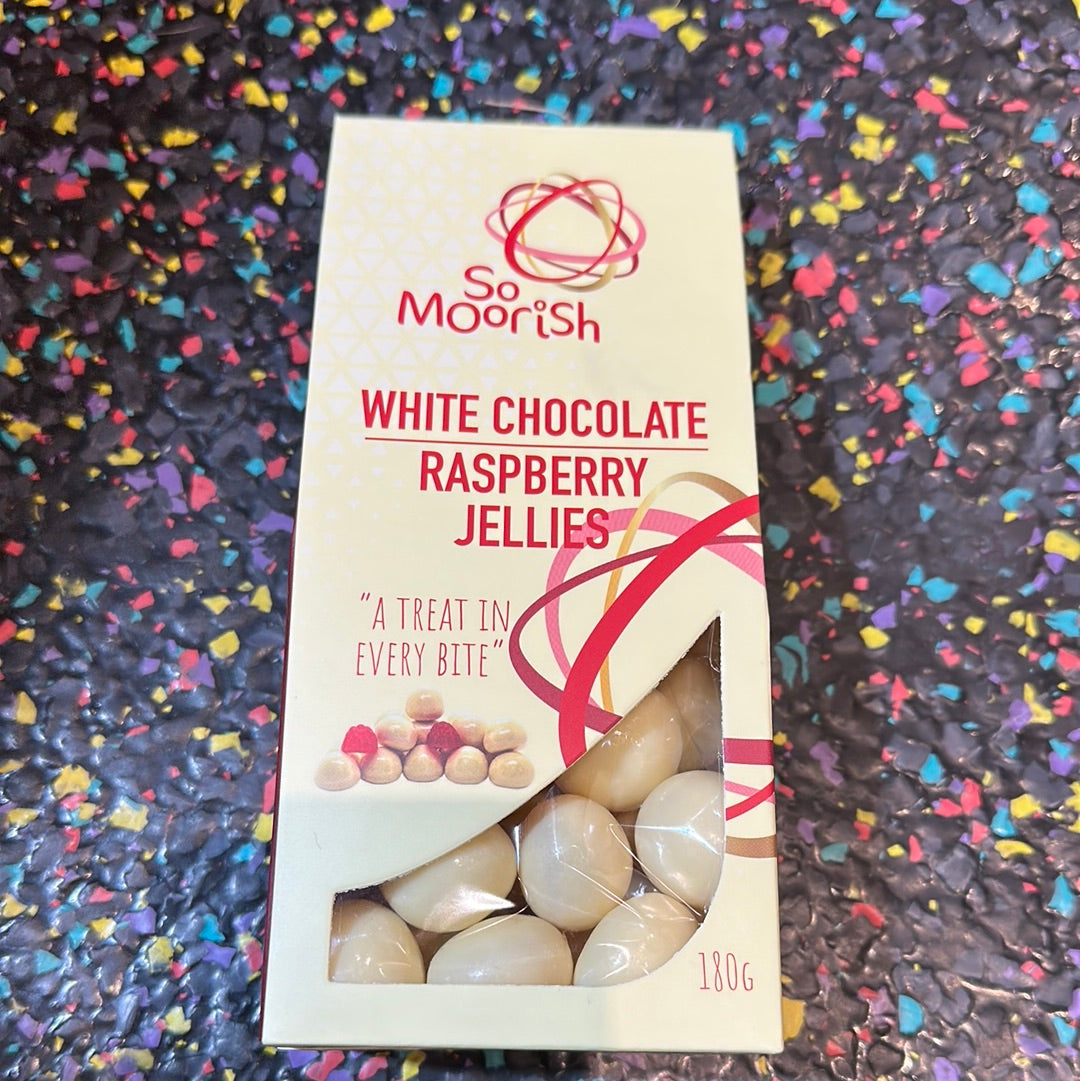 White Choc Raspberry Jellies 180g – Tom's Confectionery Warehouse