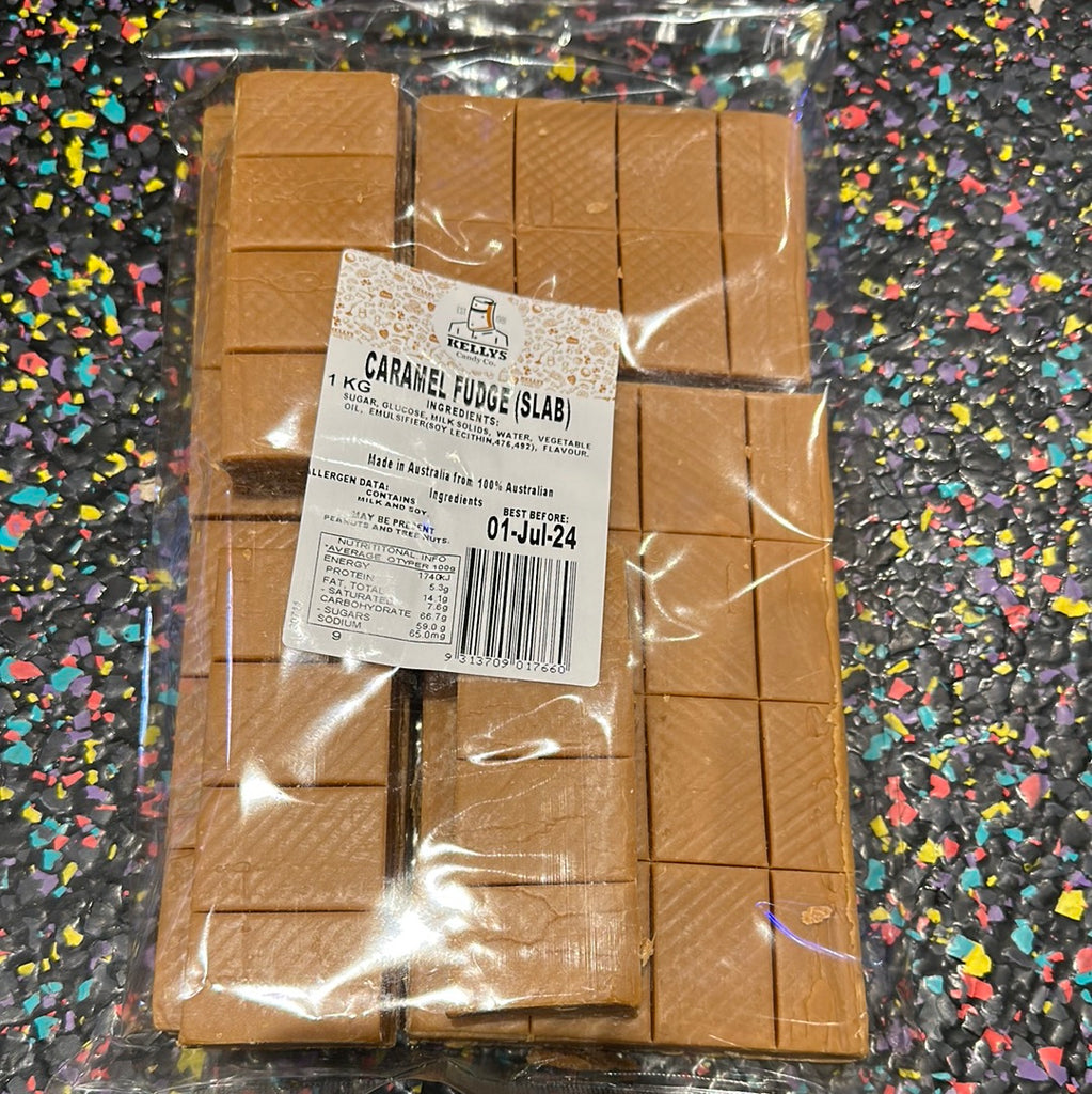Tom's Caramel Fudge Slab 1kg – Tom's Confectionery Warehouse