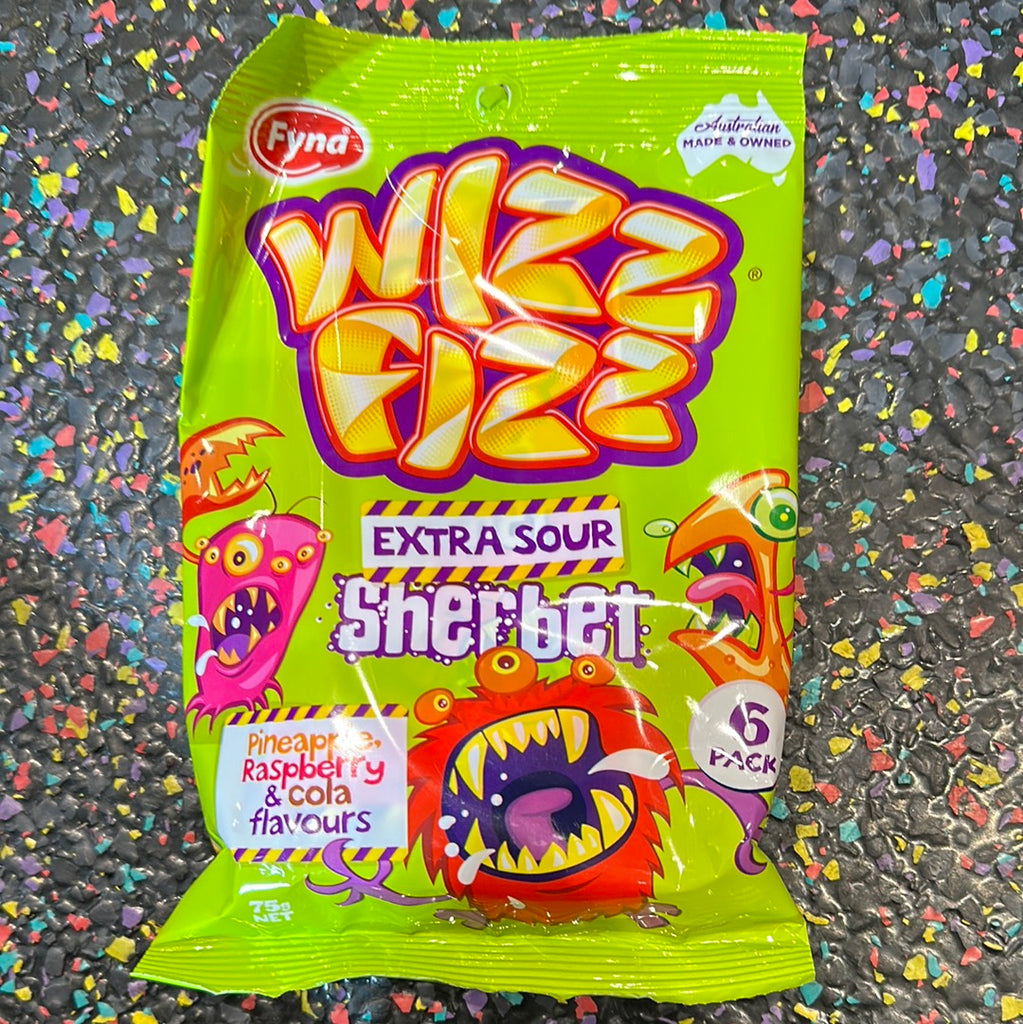 WIZZ FIZZ EXTRA SOUR SHERBET 6pk – Tom's Confectionery Warehouse