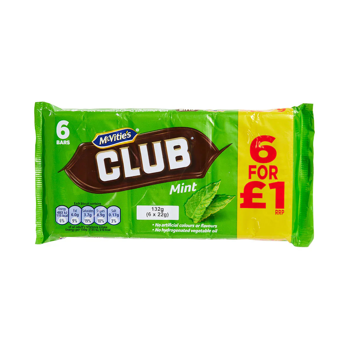 Mcvitie's Club Mint 6pc – Tom's Confectionery Warehouse