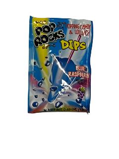Pop Rocks Dips Blue Rasberry 18g – Tom's Confectionery Warehouse