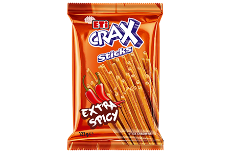 ETI Crax Spicy Sticks 123g – Tom's Confectionery Warehouse