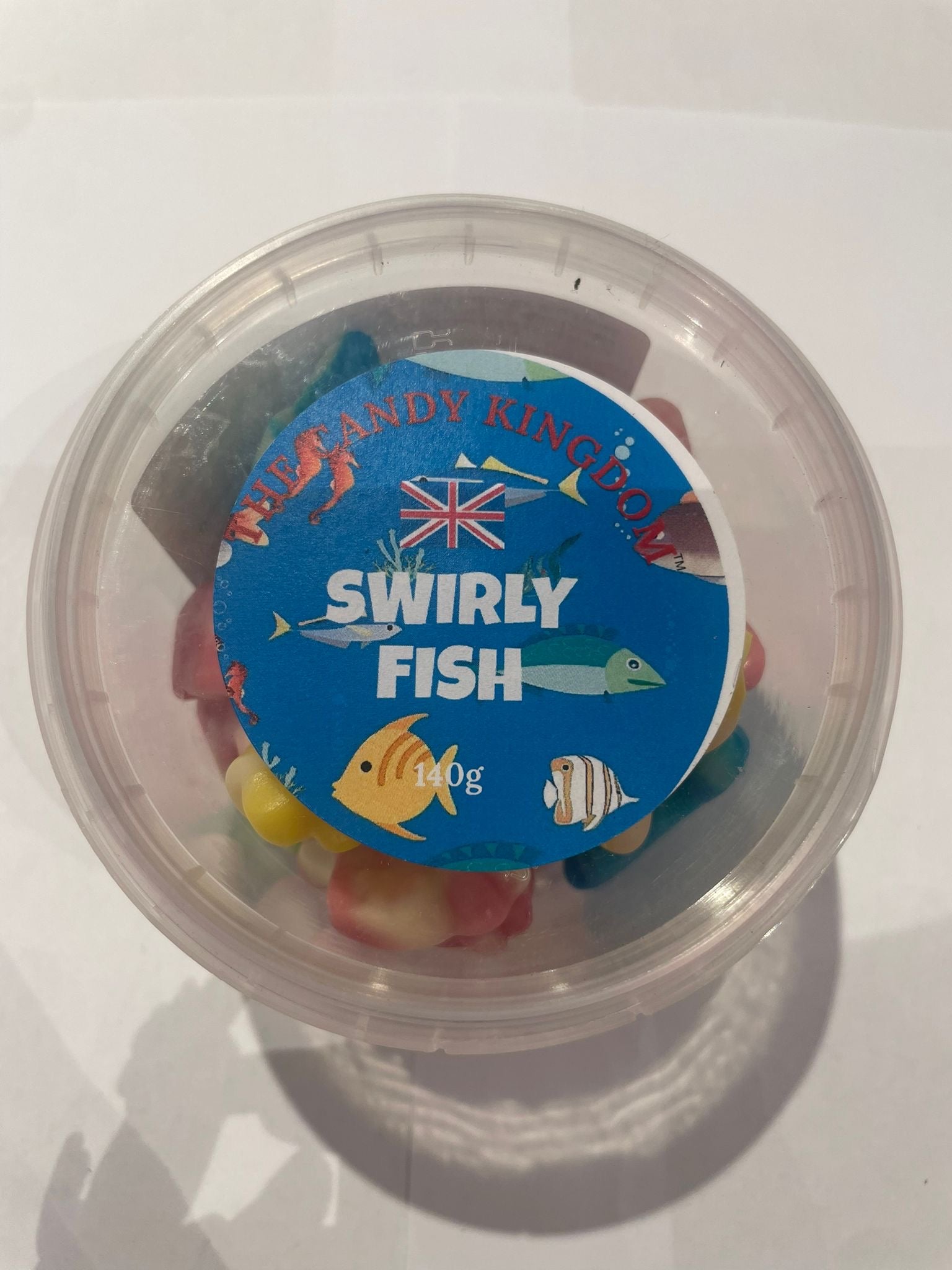 TCK Tub-Swirly Fish 140g – Tom's Confectionery Warehouse