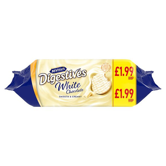 Mcvitties White Chocolate Digestives PM new 232g – Tom's Confectionery ...