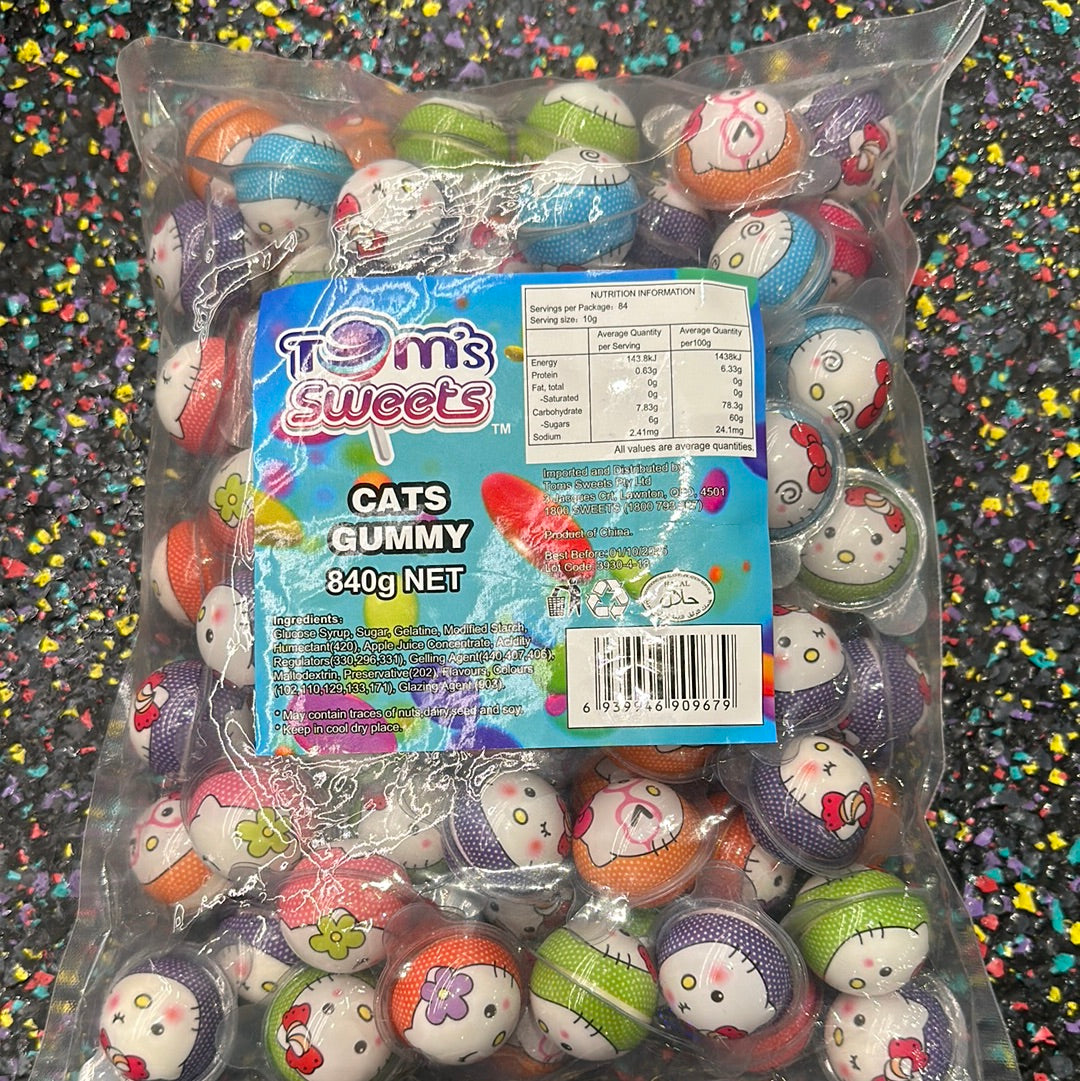 Tom’s Sweets Cats Gummy 840g – Tom's Confectionery Warehouse