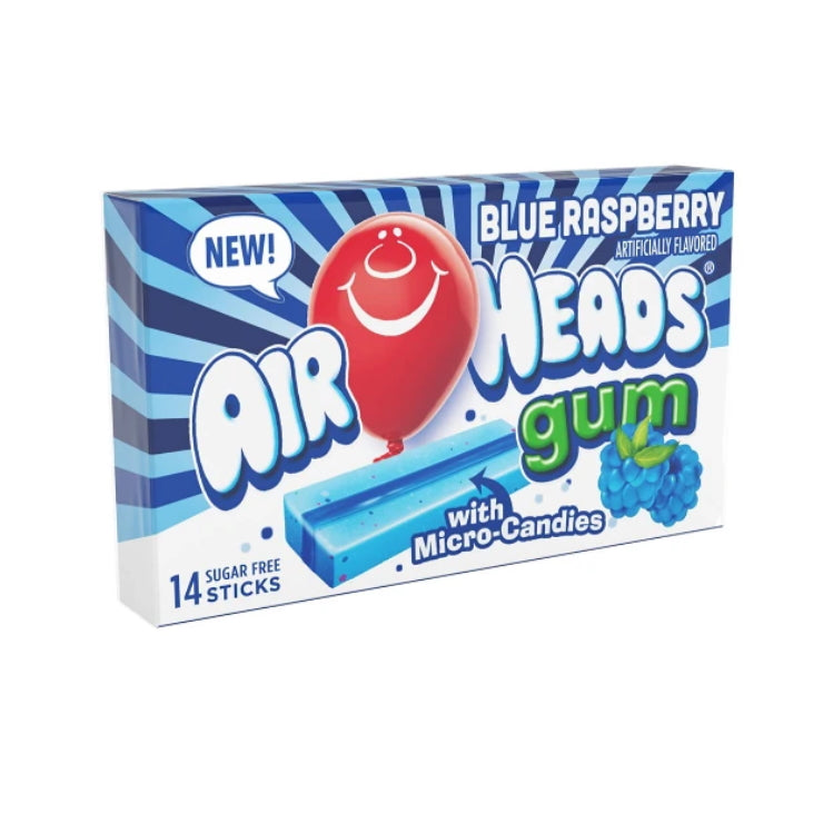 Perfetti Van Melle Airheads Gum Blue Raspberry – Tom's Confectionery ...