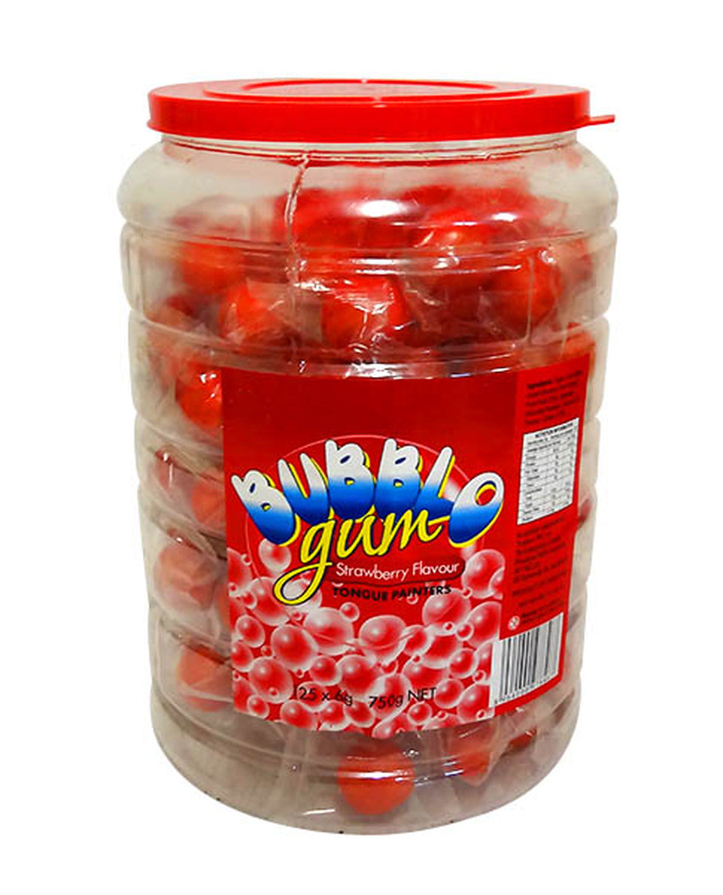 Bubblo gum Strawberries 125x 6g – Tom's Confectionery Warehouse