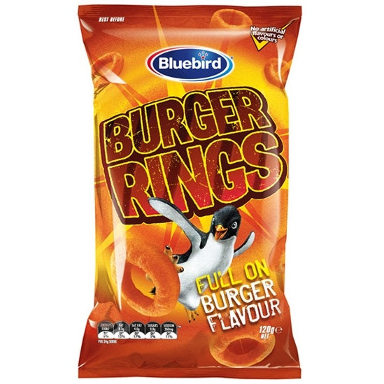 Bluebird Burger Rings 190g – Tom's Confectionery Warehouse