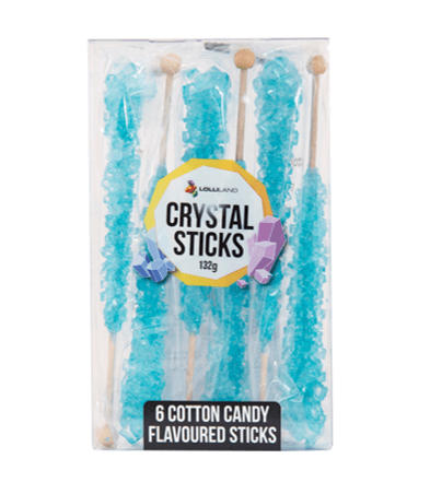 Crystal Sticks Baby Blue Cotton Candy 5Ct 132g – Tom's Confectionery ...