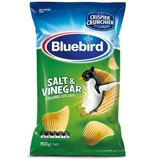 Bluebird Salt & Vinegar Original Cut Chips – Tom's Confectionery Warehouse