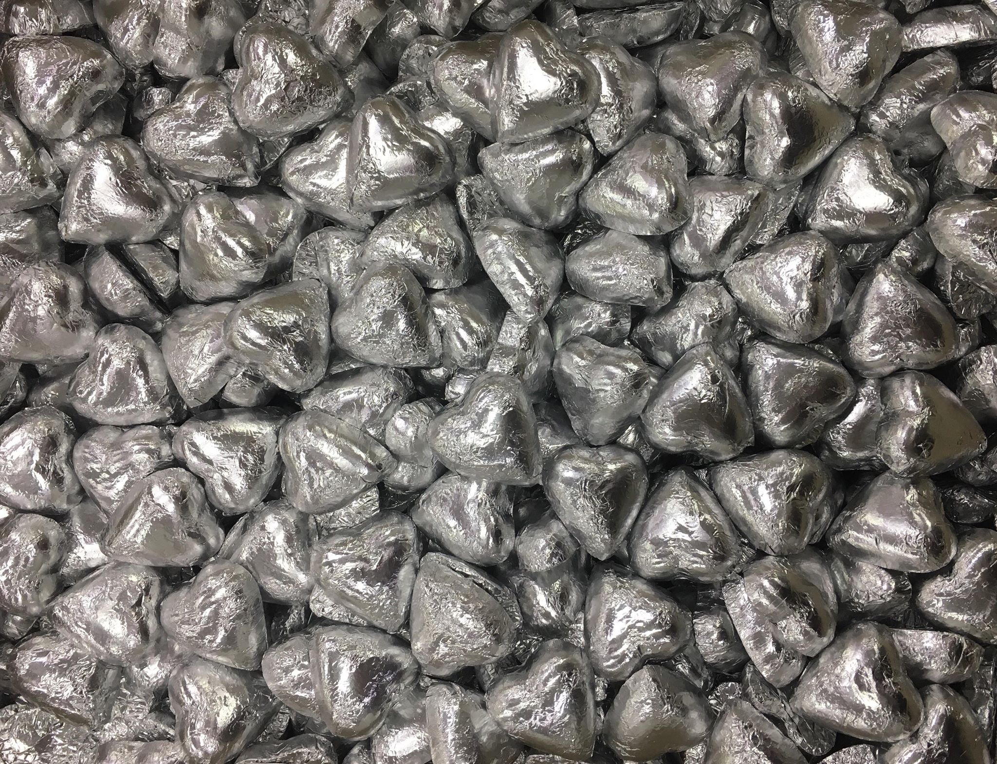 Pauls Chocolates Silver Milk Chocolate Hearts – Tom's Confectionery ...