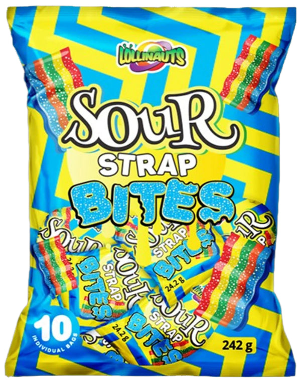 Sour Rainbow Strap Bites 242g – Tom's Confectionery Warehouse