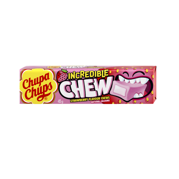 Chupa Chups Incredible Chew Strawberry – Tom's Confectionery Warehouse
