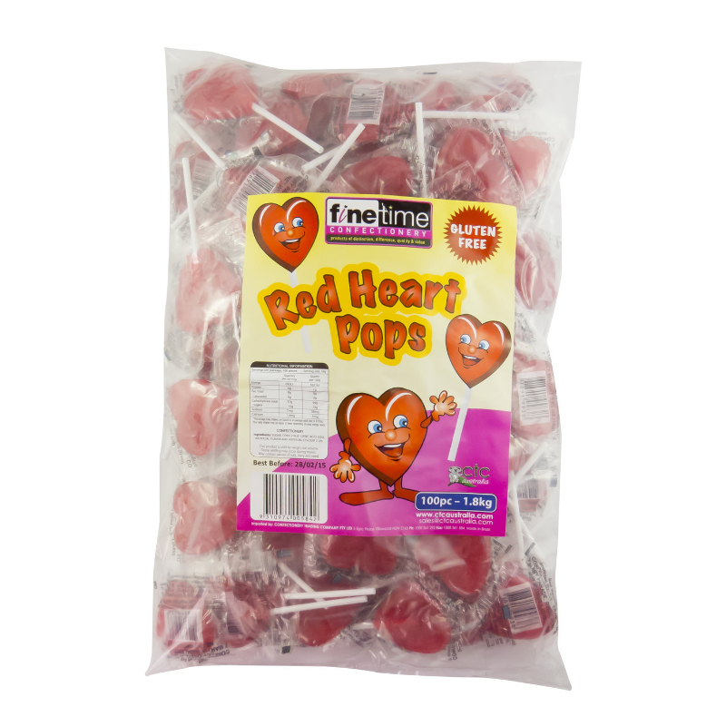 CTC Red Hearts Pops 18g – Tom's Confectionery Warehouse