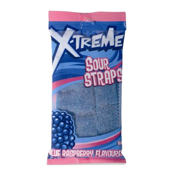 X-Treme Sour Straps Blue Raspberry 160g – Tom's Confectionery Warehouse