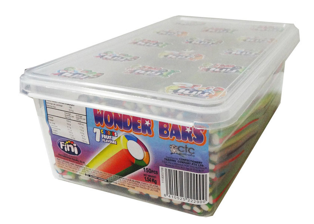 CTC WONDER BARS 7 COLOURS 150PCS – Tom's Confectionery Warehouse