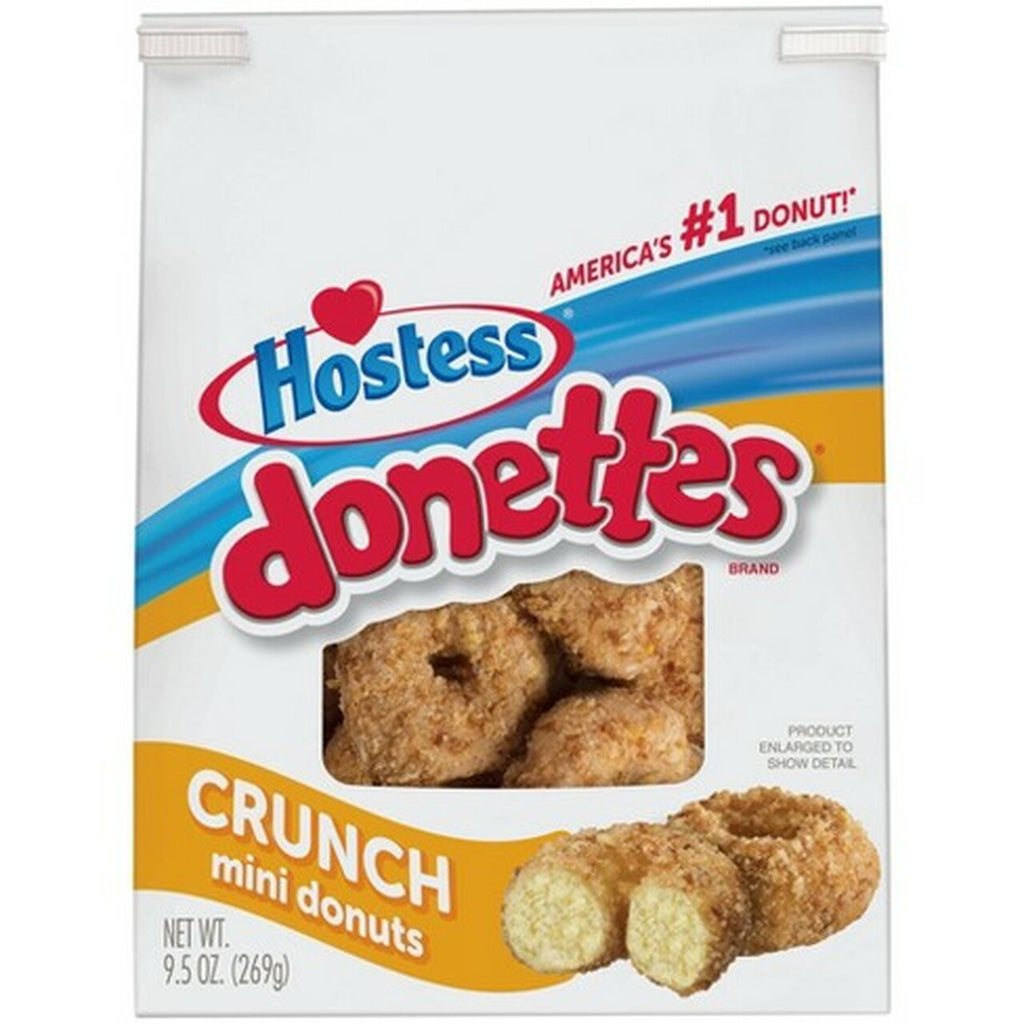 HOSTESS CRUNCH MINI DONETTES BAG 269G – Tom's Confectionery Warehouse
