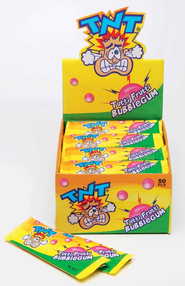 TNT Chew Bar Tutti Frutti Bubblegum – Tom's Confectionery Warehouse
