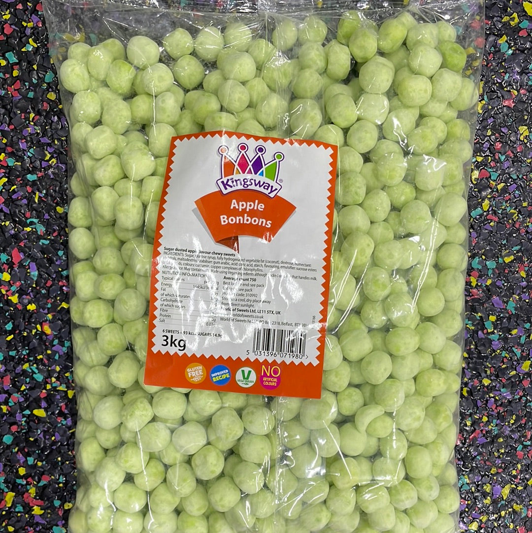 Kings way apple bon bons 3kg – Tom's Confectionery Warehouse