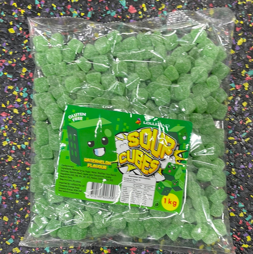 Lolliland Green Sour Cubes 1kg – Tom's Confectionery Warehouse