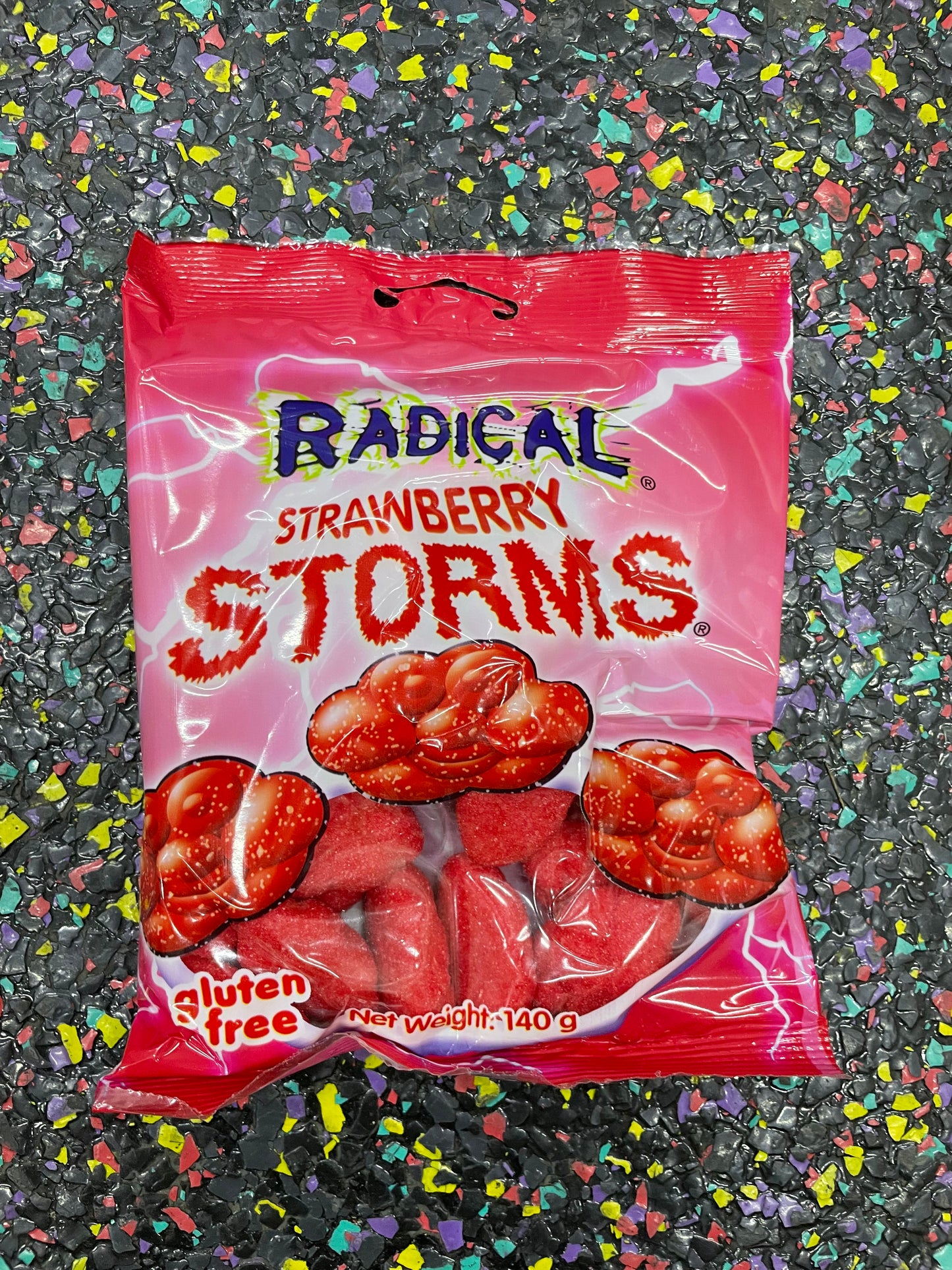 Radical strawberry storm clouds 140g – Tom's Confectionery Warehouse
