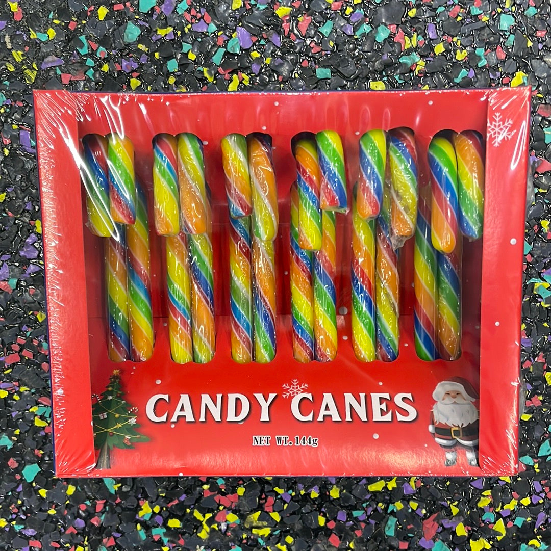 Candy Cane - Rainbow (12g x 12) – Tom's Confectionery Warehouse