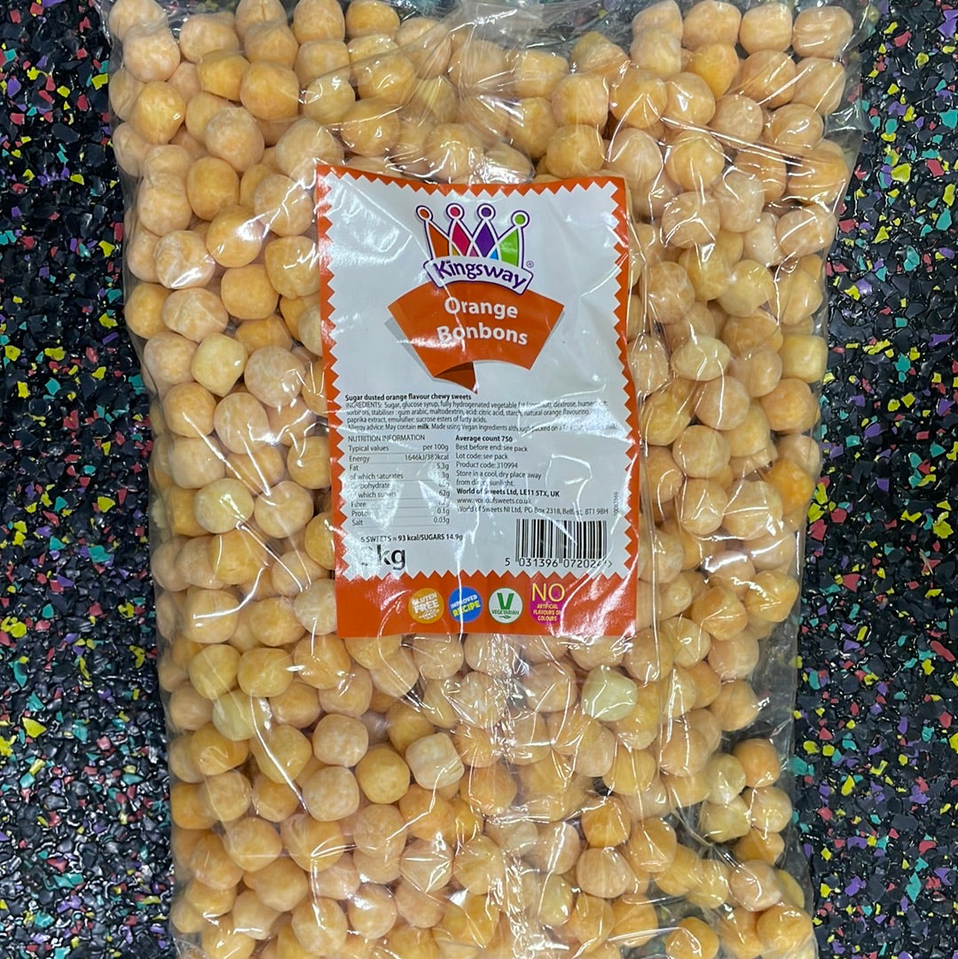 Kingsway - orange bon bons 3kg – Tom's Confectionery Warehouse