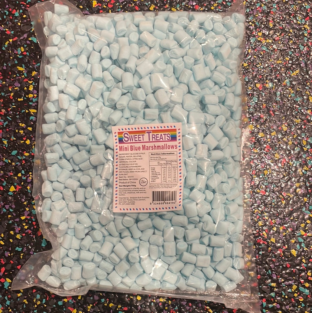 Sweet treats - mini blue marshmallows- 750g – Tom's Confectionery Warehouse