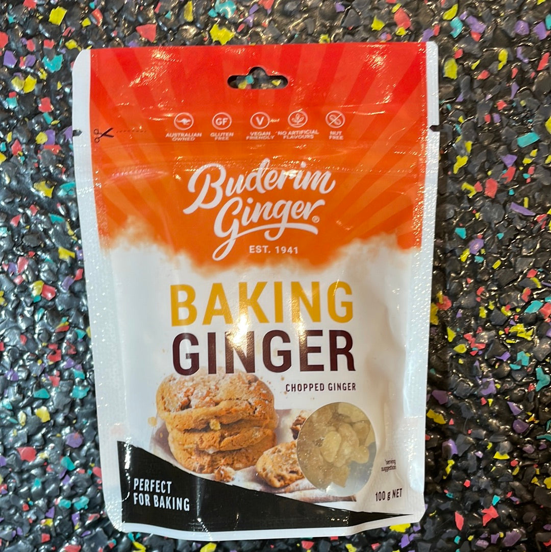 Buderim Baking Ginger- 100g – Tom's Confectionery Warehouse