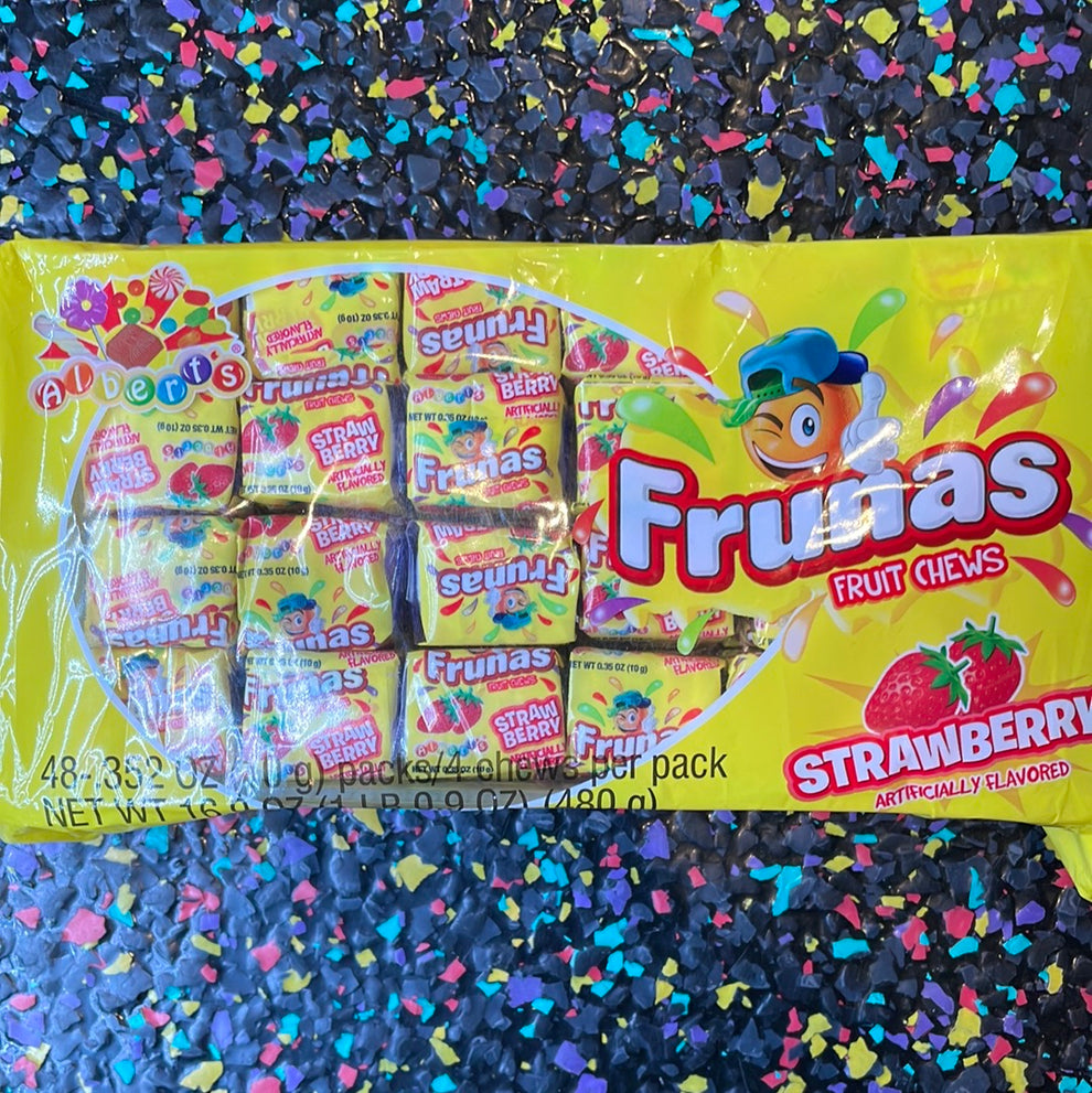 FRUNAS CHEW STRAWBERRY 48CT – Tom's Confectionery Warehouse