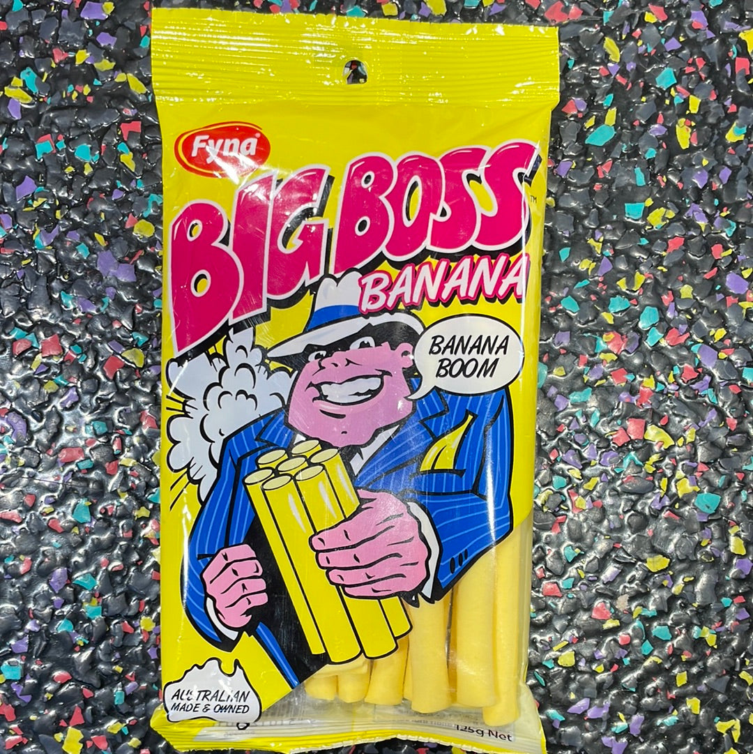 Fyna Big Boss Banana Bag 125g – Tom's Confectionery Warehouse