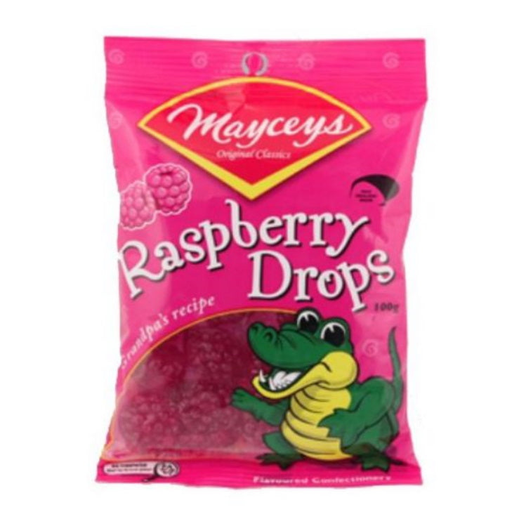 Mayceys Raspberry Drops Bag – Tom's Confectionery Warehouse
