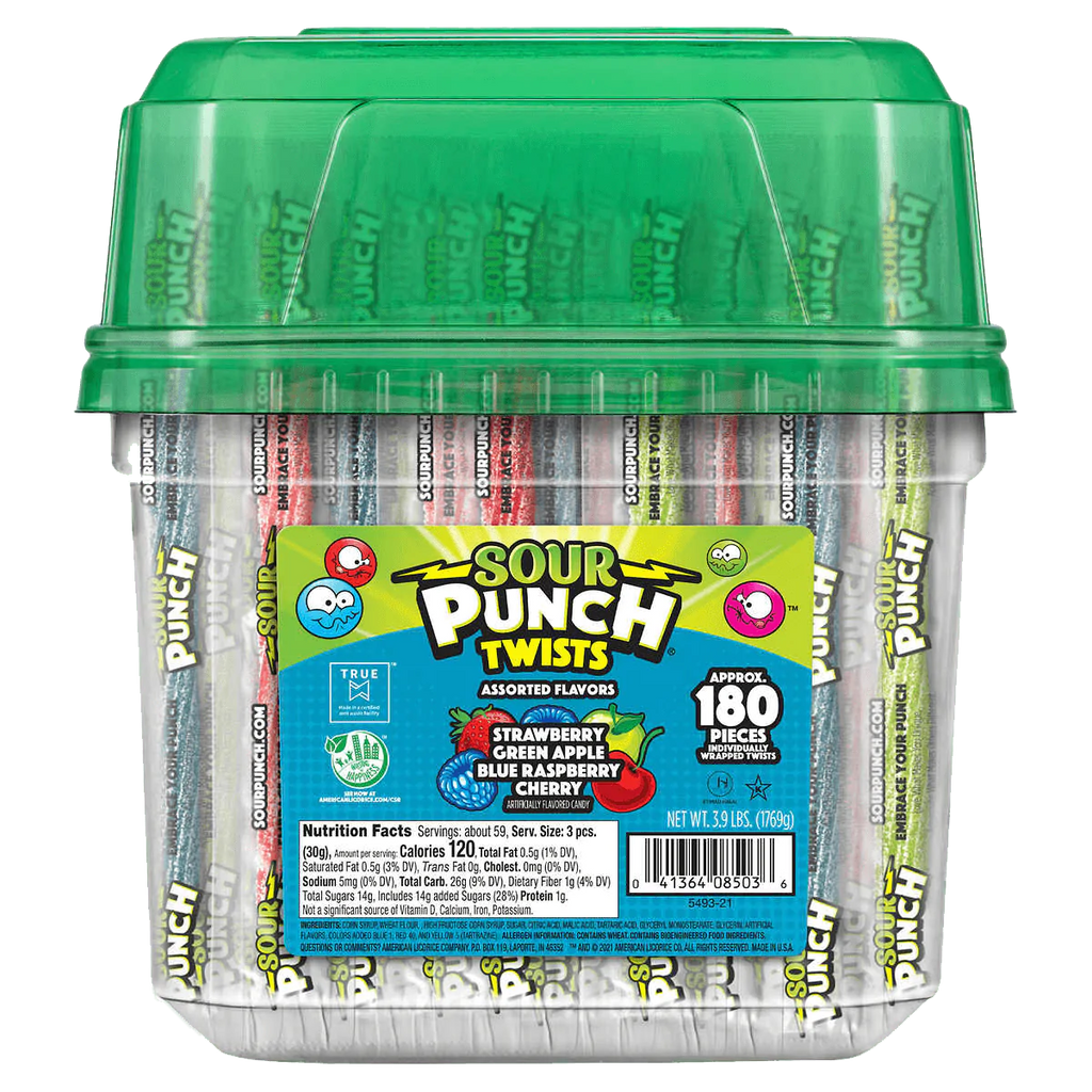 SOUR PUNCH TWISTS TUB 210 – Tom's Confectionery Warehouse